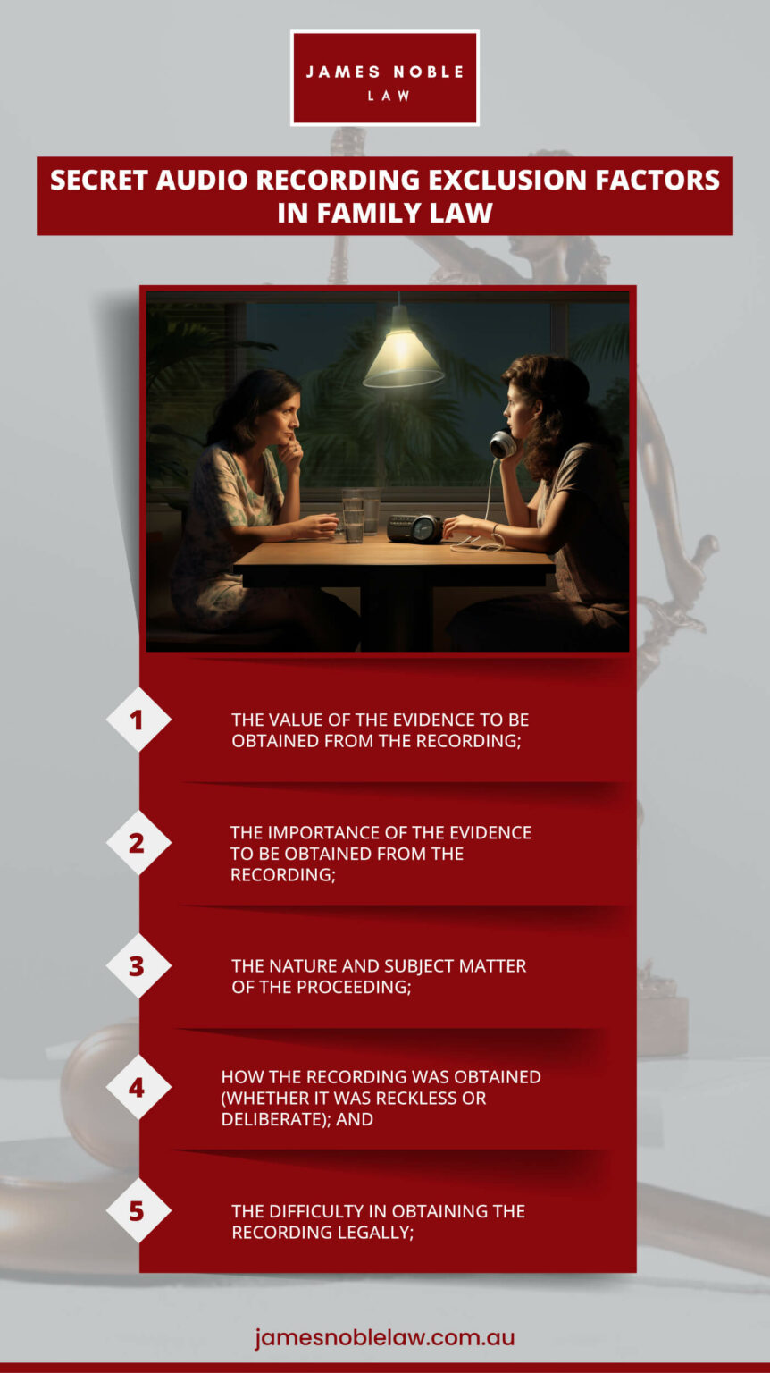 Can you use secret audio recordings in family law? - James Noble Law